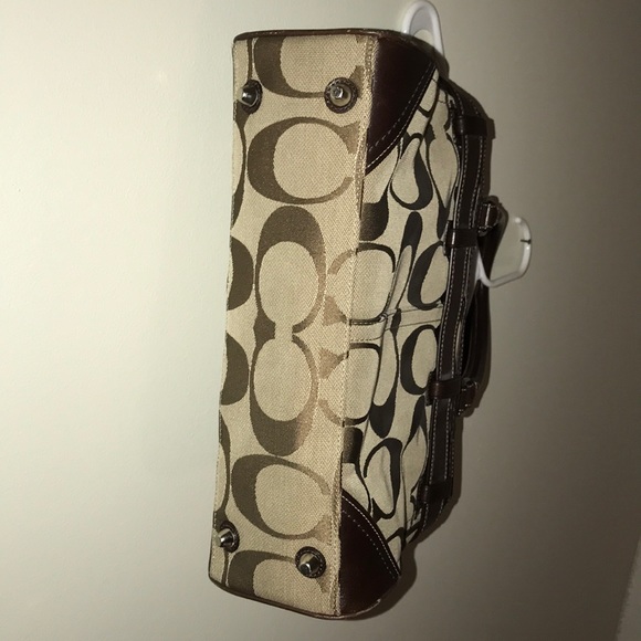 Coach | Bags | Coach Hamptons Signature Stripe Handbag | Poshmark